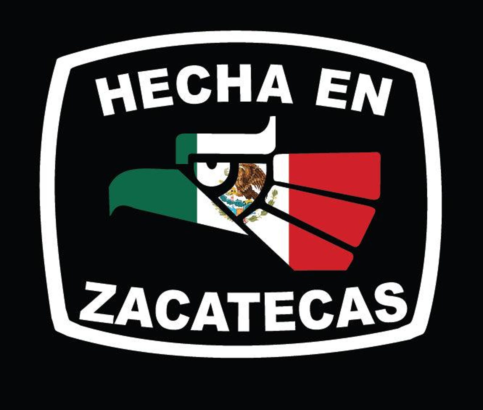 Hecha En Zacatecas Letters Decal Car Window Laptop Flag Vinyl Sticker ...