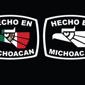 Hecho En Michoacan Letters Decal Car Window Laptop Flag Vinyl Sticker ...