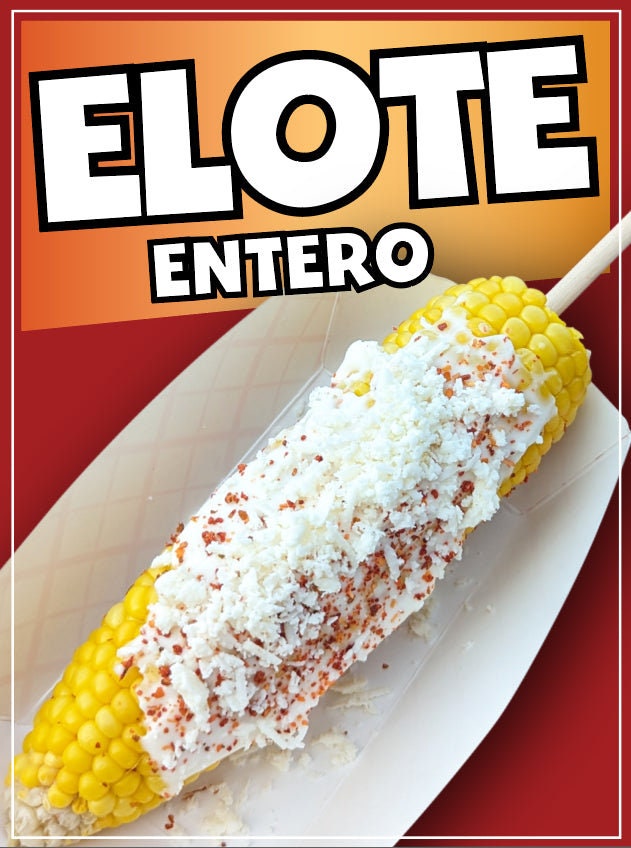 Elote Entero Sticker Window Sticker Mexican Food Truck Concession Vinyl ...