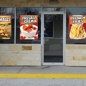 Fresas Con Crema Sign Decal Window Sticker Truck Concession Vinyl ...