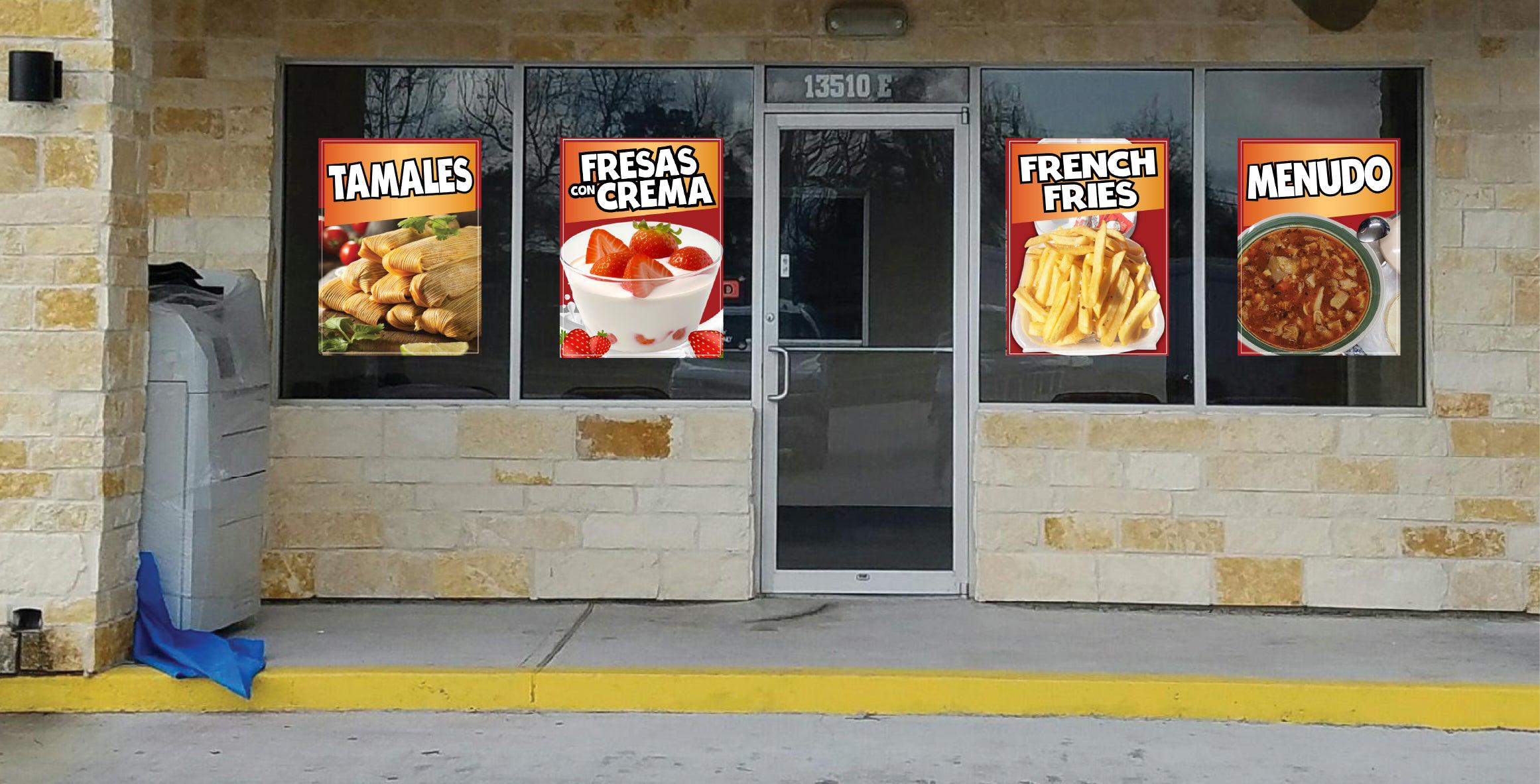 Fresas Con Crema Sign Decal Window Sticker Truck Concession Vinyl ...