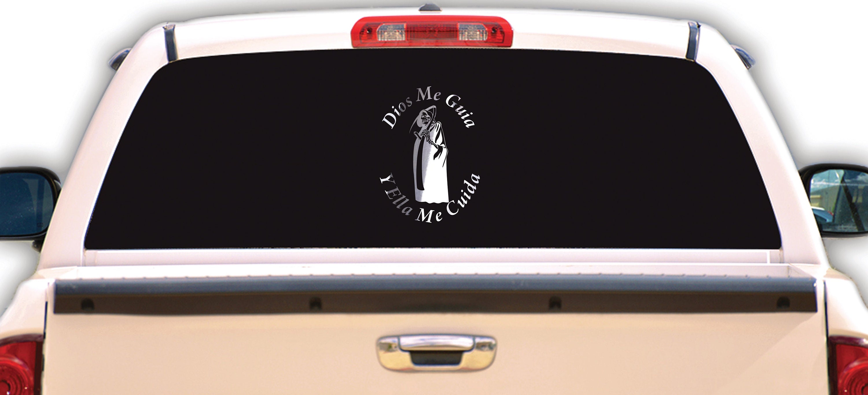 Santa Muerte Decal Holy Death Decal Car Window Vinyl Sticker Skeleton ...