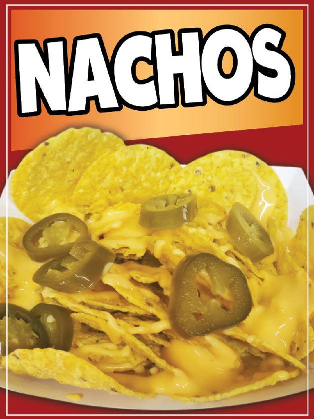 Nachos Sign Decal Window Sticker Truck Concession Vinyl Restaurant ...