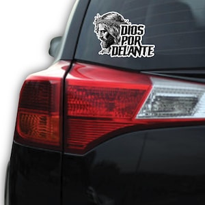 Dios Por Delante Decal Car Window Vinyl Sticker Mexican Flag Trucking Sticker Jesus Face Decal ...