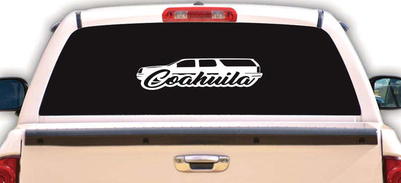 Coahuila Yucon GMC Decal Troka Silhouette Letters Decal Car Window ...