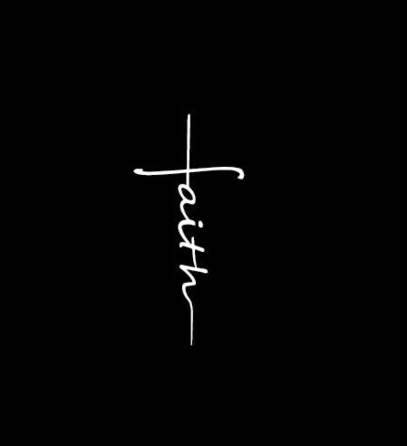 Faith Decal, Jesus, Christian Sticker, Faith Shirt, Vertical Cross ...