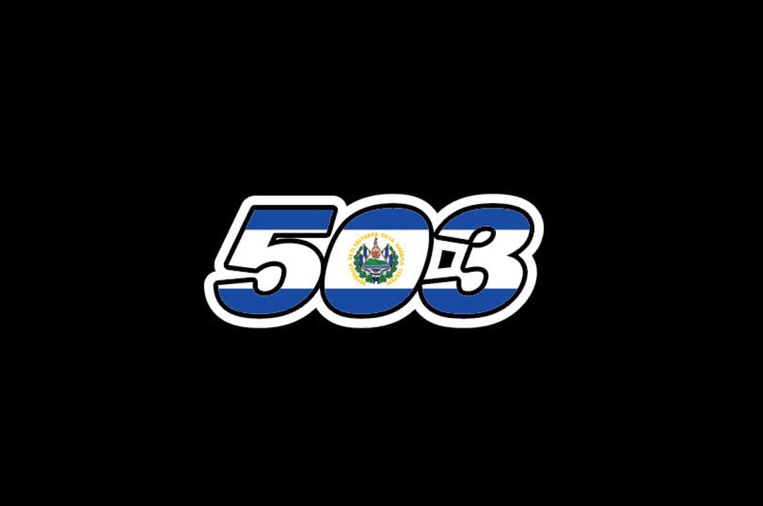 503 Area Code Decal Car Window Laptop Vinyl Sticker El Salvador Guanaco ...