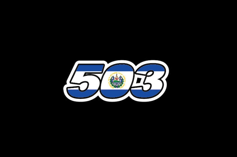 503 Area Code Decal Car Window Laptop Vinyl Sticker El Salvador Guanaco ...