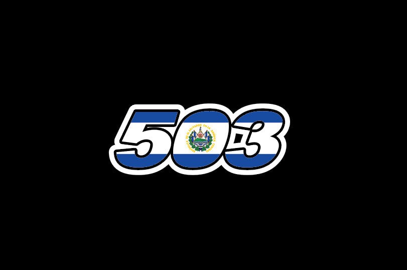 503 Area Code Decal Car Window Laptop Vinyl Sticker El Salvador Guanaco ...