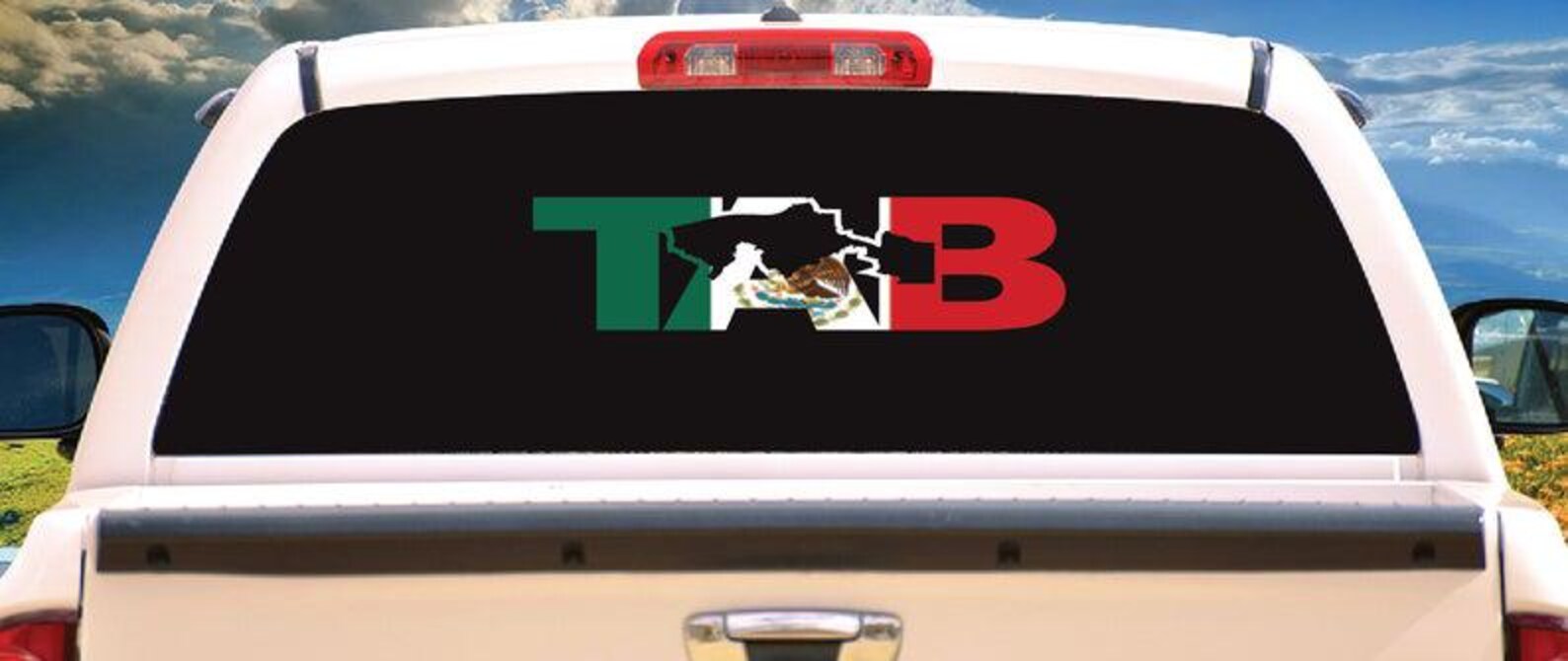 Tabasco Letters Decal Car Window Laptop Map Vinyl Sticker Estado DF TAB ...
