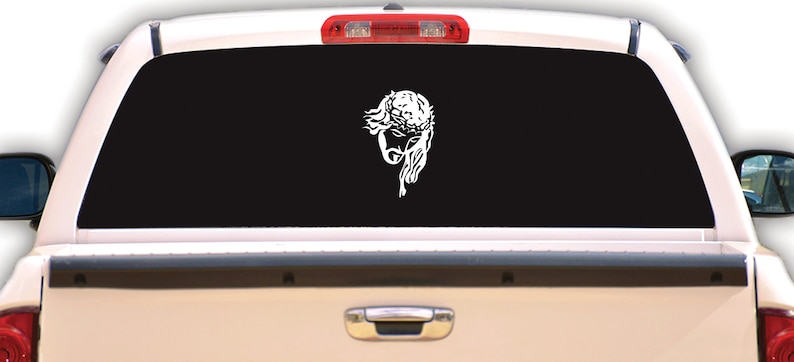 Jesus Face Decal Faith Decal, Jesus, Christian Sticker, Faith, Vertical ...