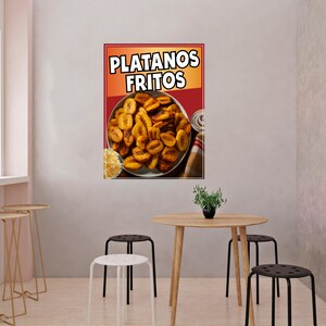 Platanos Fritos Sign Decal Window Sticker Truck Concession Vinyl ...