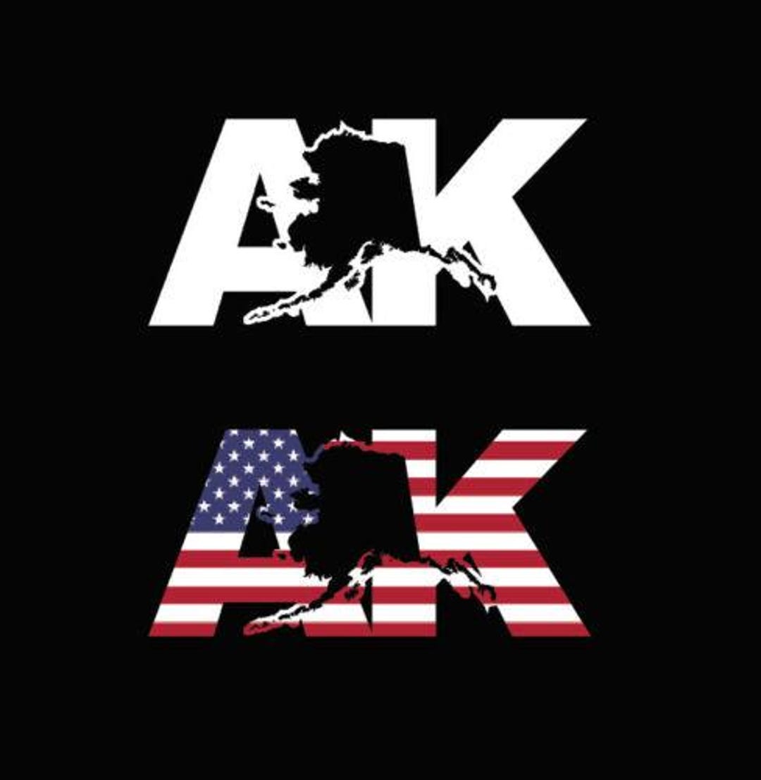 Alaska State Letters Decal Car Window Laptop Map Vinyl Sticker USA Flag ...