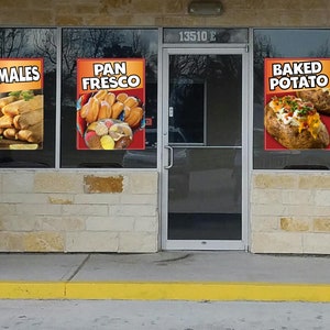 Baked Potato Sticker Window Decal Truck Concession Vinyl Restaurant ...