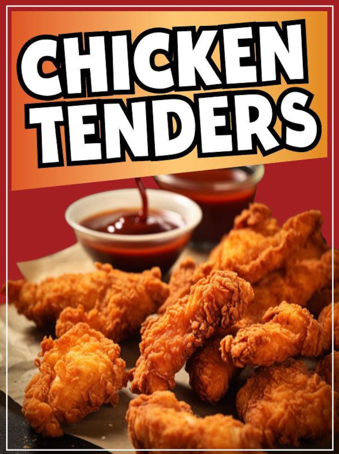 Chicken Tenders Sign Decal Window Sticker Truck Concession Vinyl ...