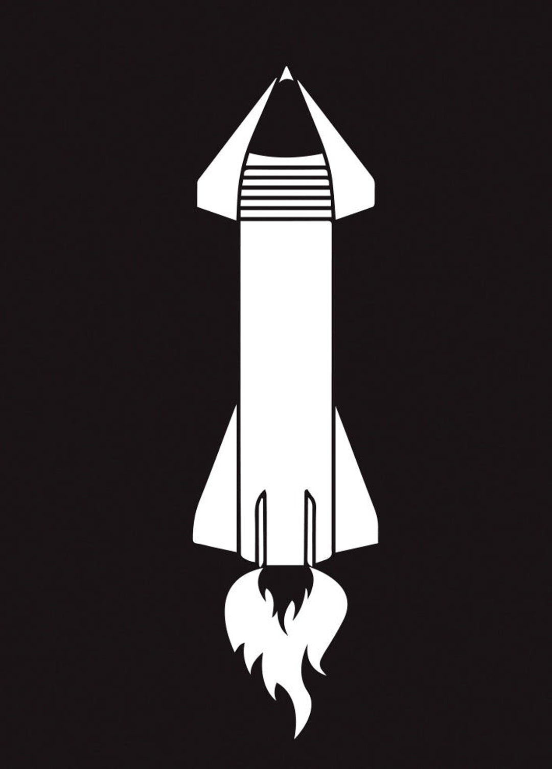 Starship Rocket Space Shuttle Spaceship Decal Sticker Wall Car Window ...