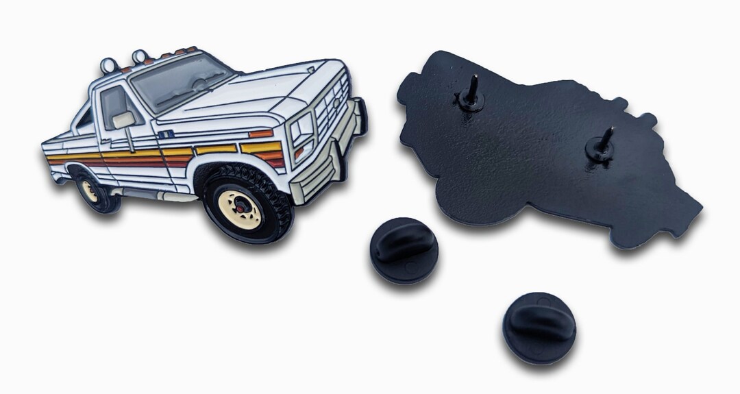 Pin White Truck Pin for Caps and Clothing Enamel Badge Pick up Truck ...