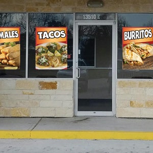 Burritos Decal Window Sticker Mexican Food Truck Concession Vinyl ...
