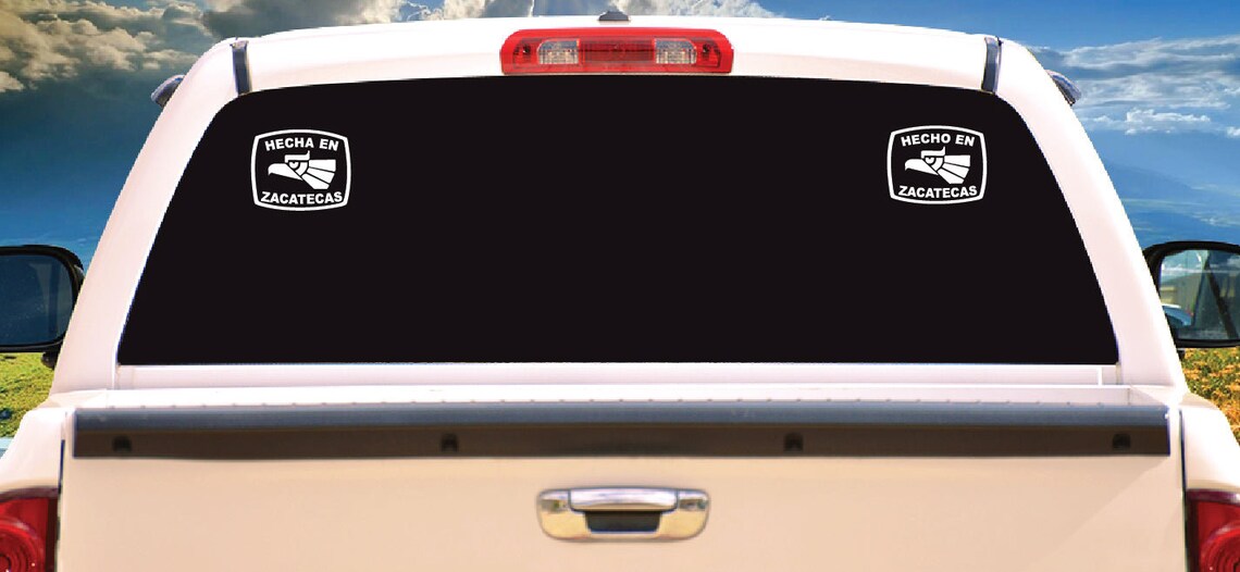 Hecho En Zacatecas Letters Decal Car Window Laptop Flag Vinyl Sticker ...