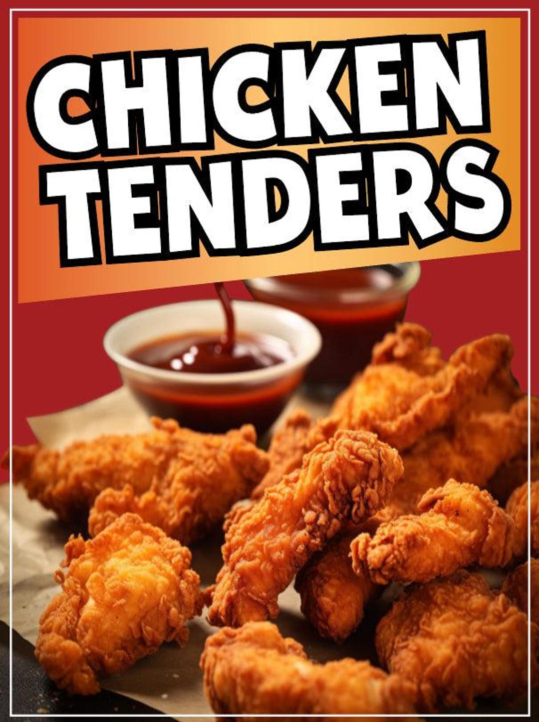 Chicken Tenders Sign Decal Window Sticker Truck Concession Vinyl ...