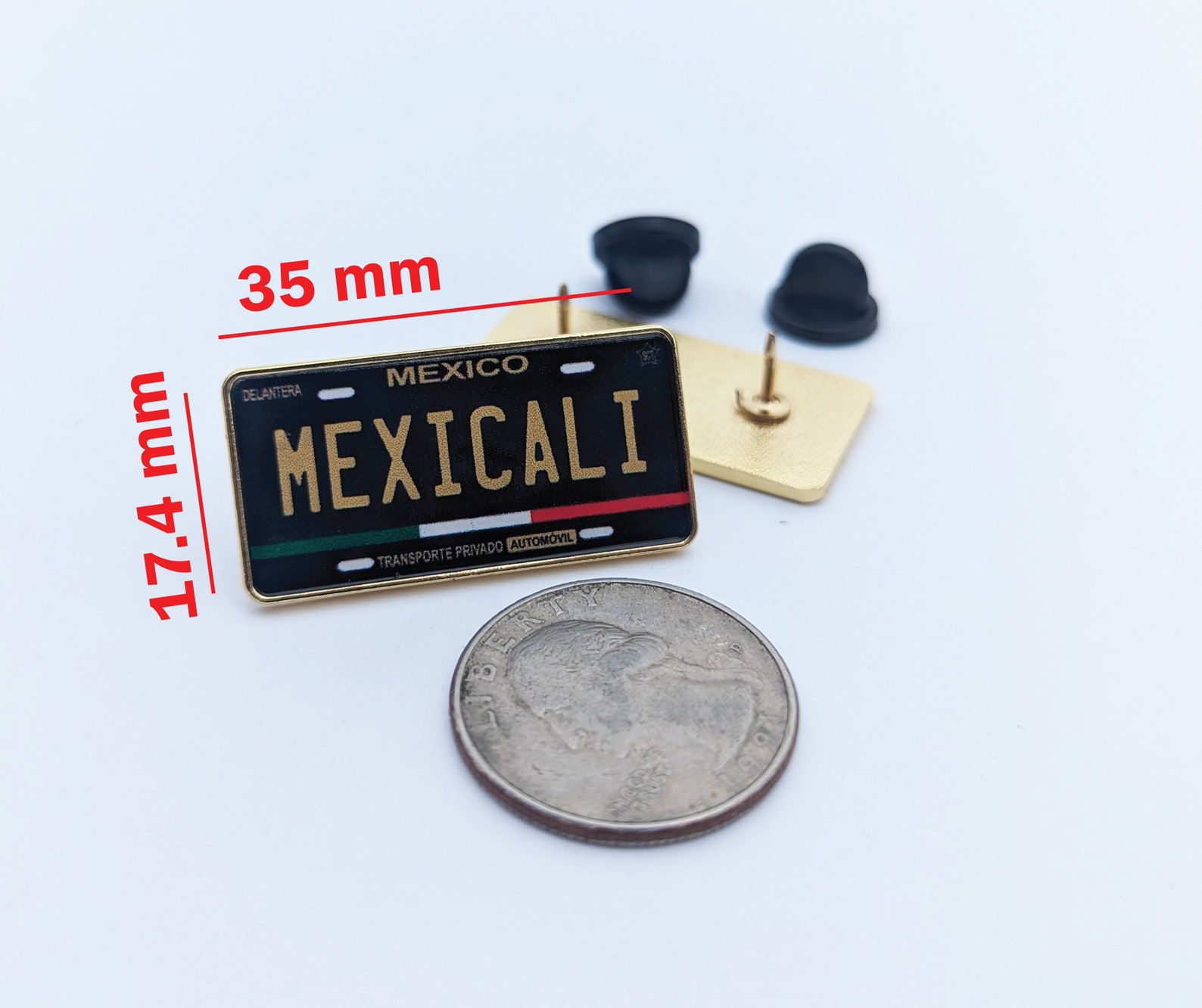 Mexicali Car Plate Pin for Caps and Clothing Enamel Badge Pin Baja ...