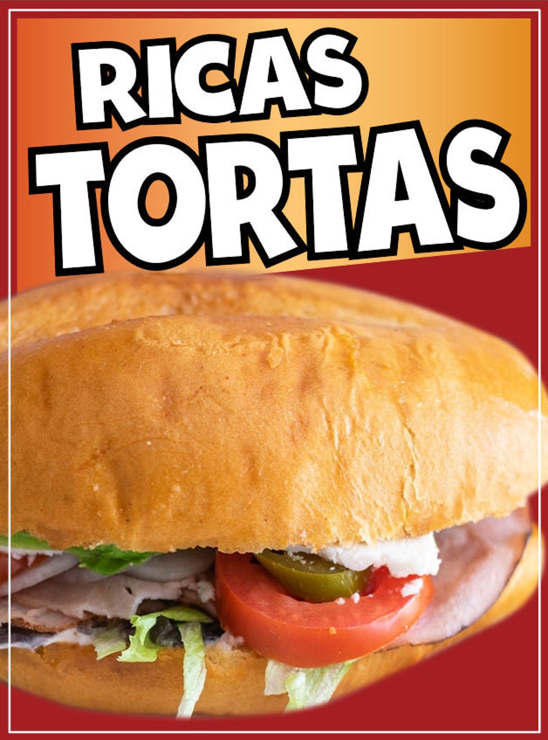 Ricas Tortas Decal Window Sticker Mexican Food Truck Concession Vinyl ...