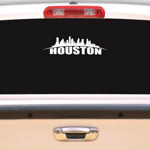 Houston Skyline Decal Car Window Laptop Vinyl Sticker Htowm Adhesive ...