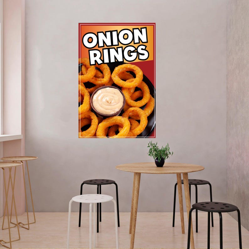 Onion Rings Sticker Window Decal Truck Concession Vinyl Restaurant Wall ...