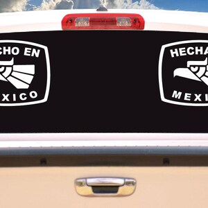 Hecha En Mexico Letters Decal Car Window Laptop Flag Vinyl Sticker ...