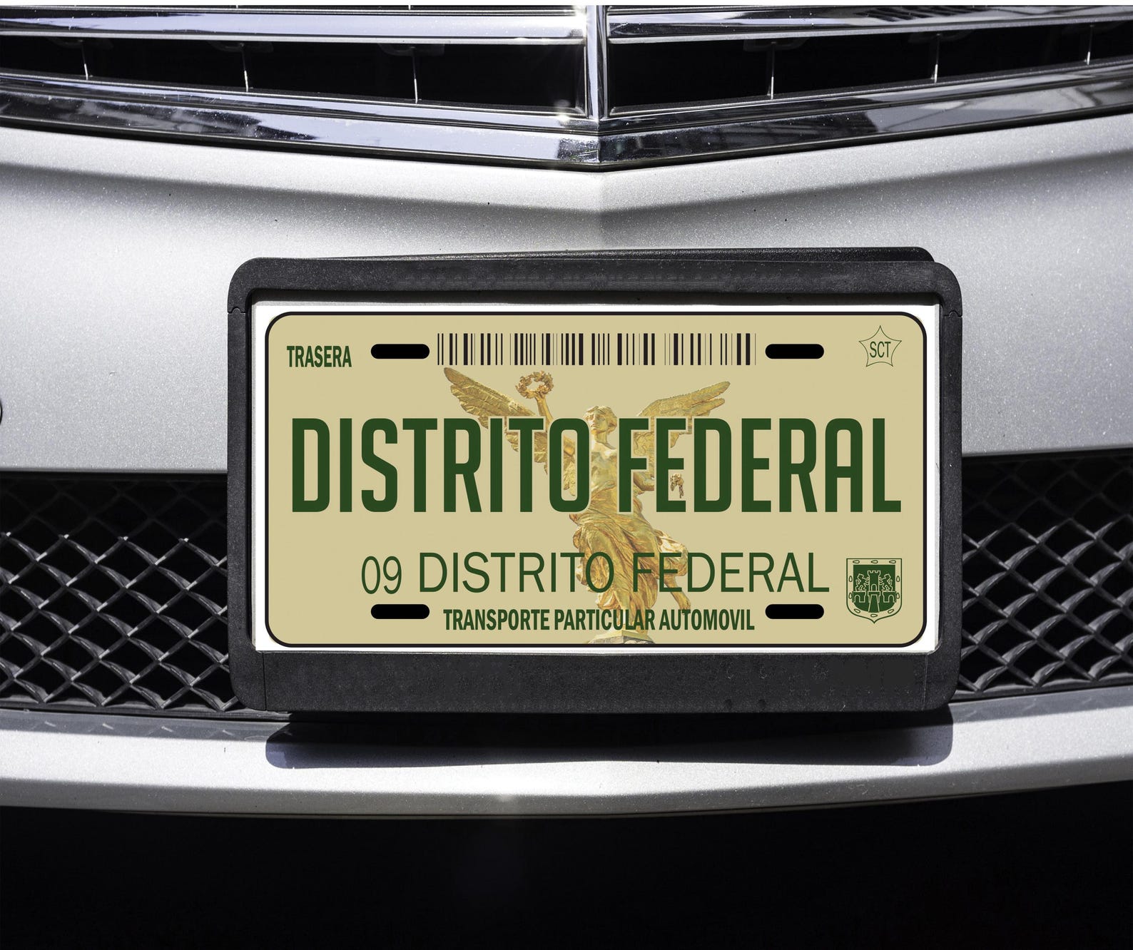 Distrito Federal Mexico Car Plate Aluminum License Plate Mexican Mexico ...