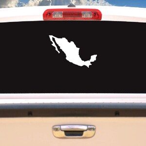 Mexico Map Decal Car Window Laptop Map Vinyl Sticker Mexico Mapa ...