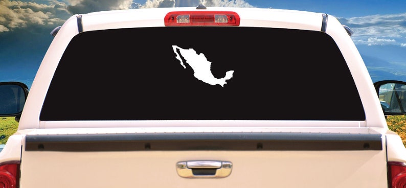 Mexico Map Decal Car Window Laptop Map Vinyl Sticker Mexico Mapa ...