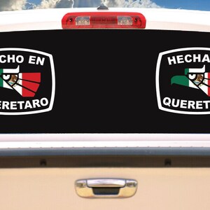 Hecha En Queretaro Letters Decal Car Window Laptop Flag Vinyl Sticker ...