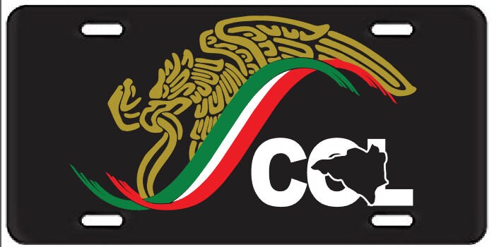 Mexican Logo Car Plate Aluminum License Plate Gobierno De Mexico Logo ...