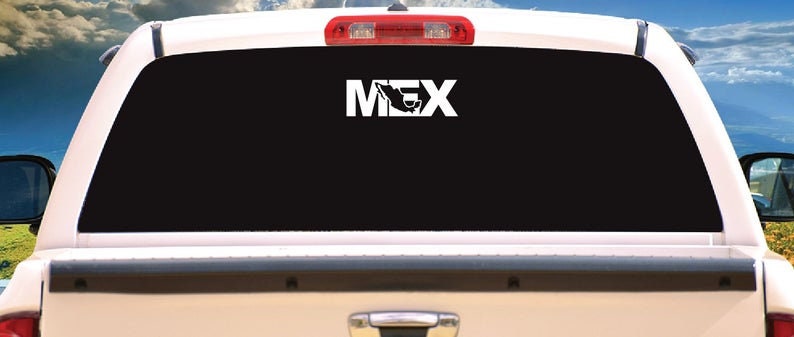 Mexico Letters Decal Car Window Laptop Map Vinyl Sticker Estado DF Mex ...