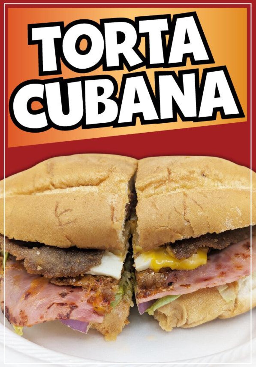Torta Cubana Sticker Window Decal Truck Concession Vinyl Restaurant ...