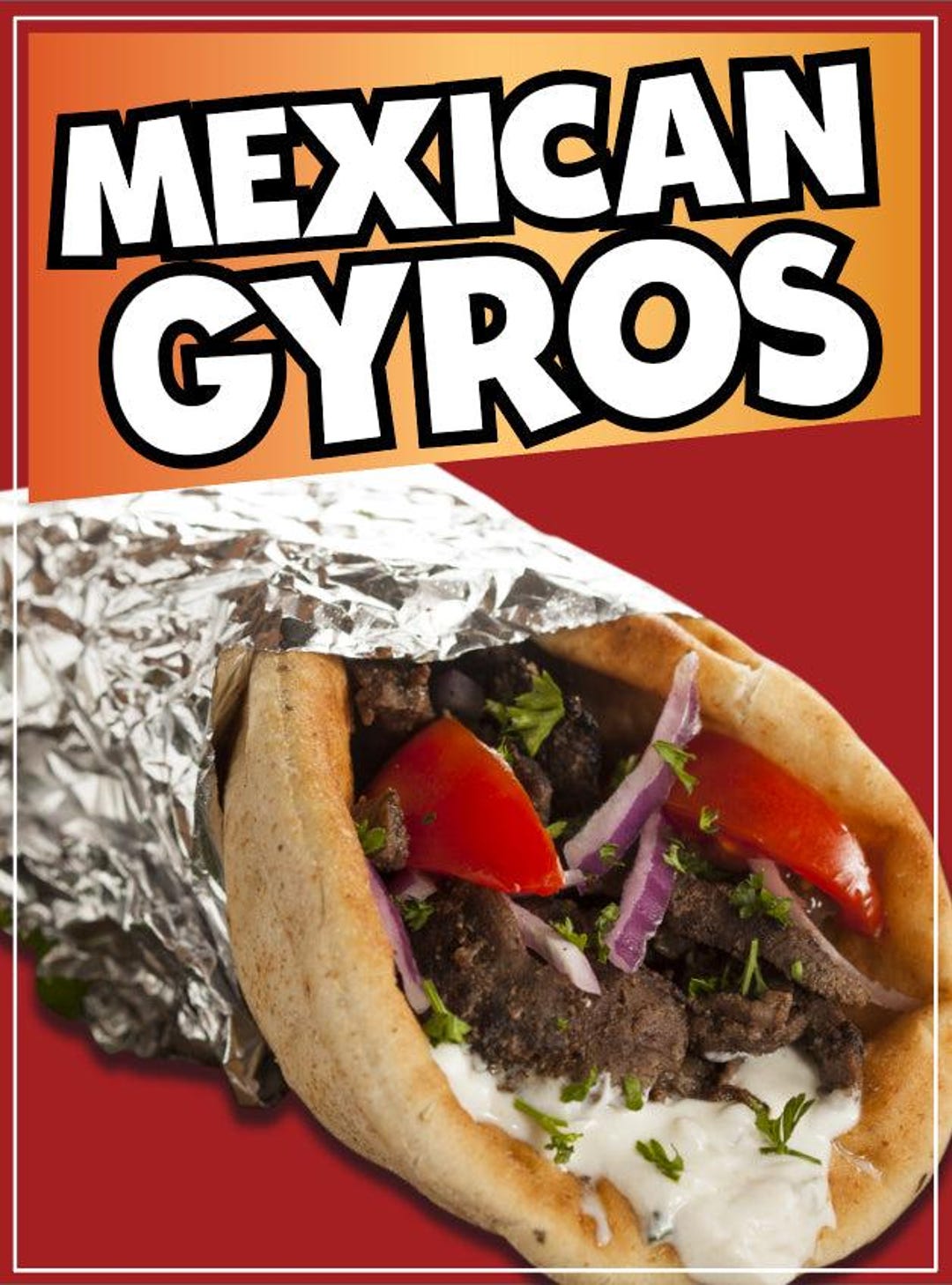 Mexican Gyros Decal Window Sticker Truck Concession Vinyl Restaurant ...