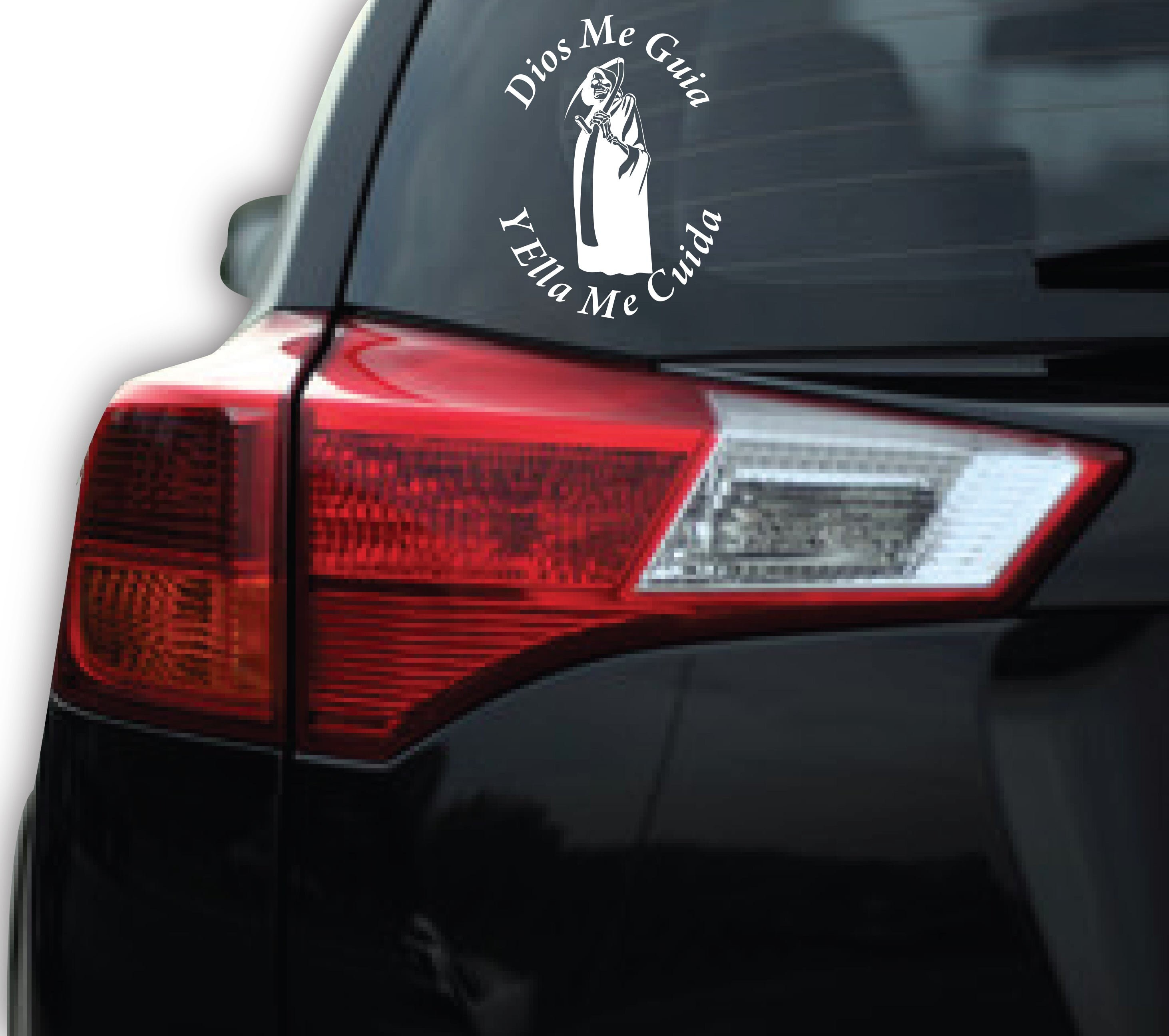 Santa Muerte Decal Holy Death Decal Car Window Vinyl Sticker Skeleton ...