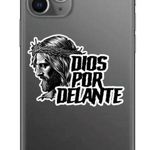 Dios Por Delante Decal Car Window Vinyl Sticker Mexican Flag Trucking Sticker Jesus Face Decal ...