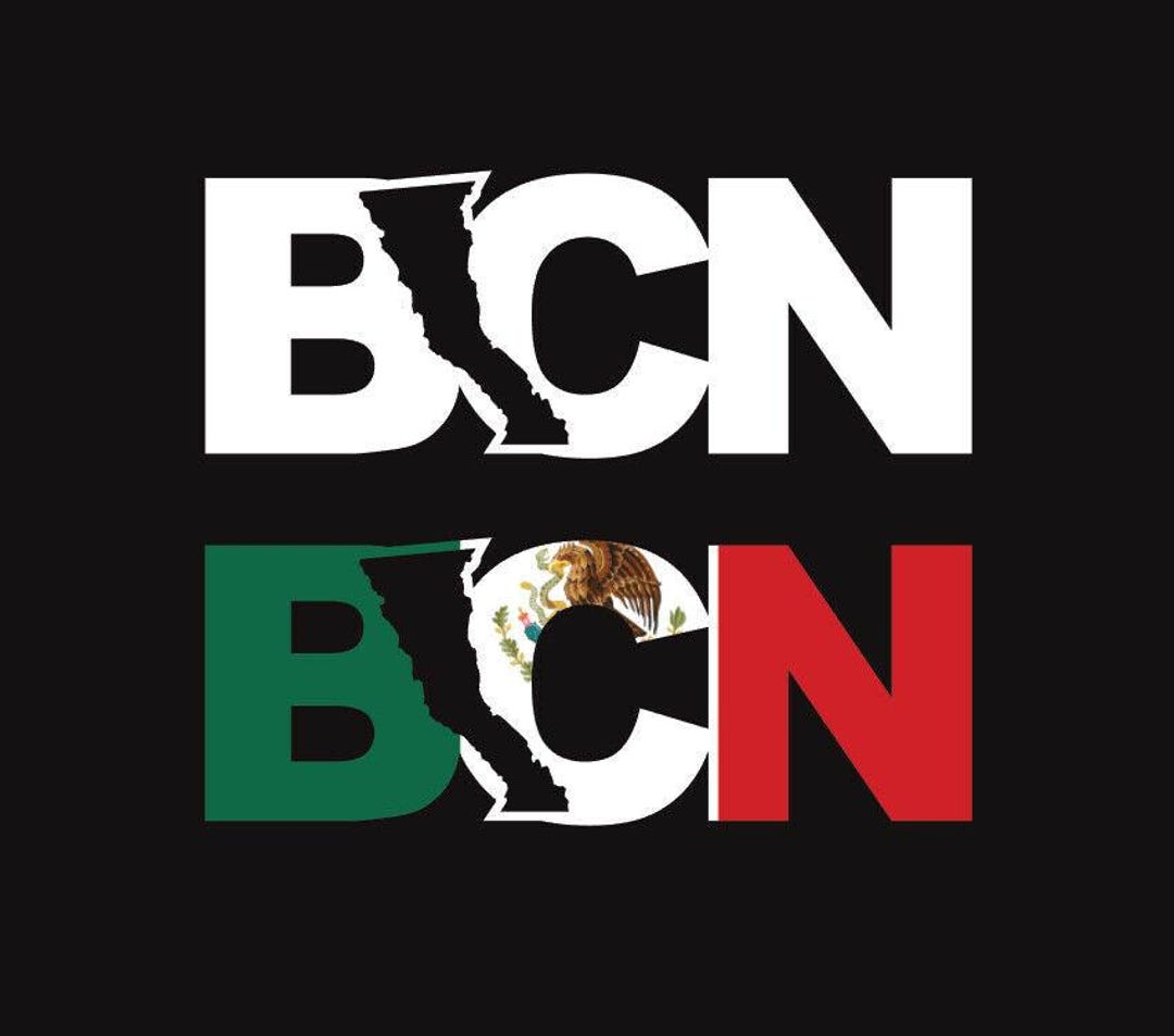 Baja California Norte Letters Decal Car Window Laptop Map Vinyl Sticker ...