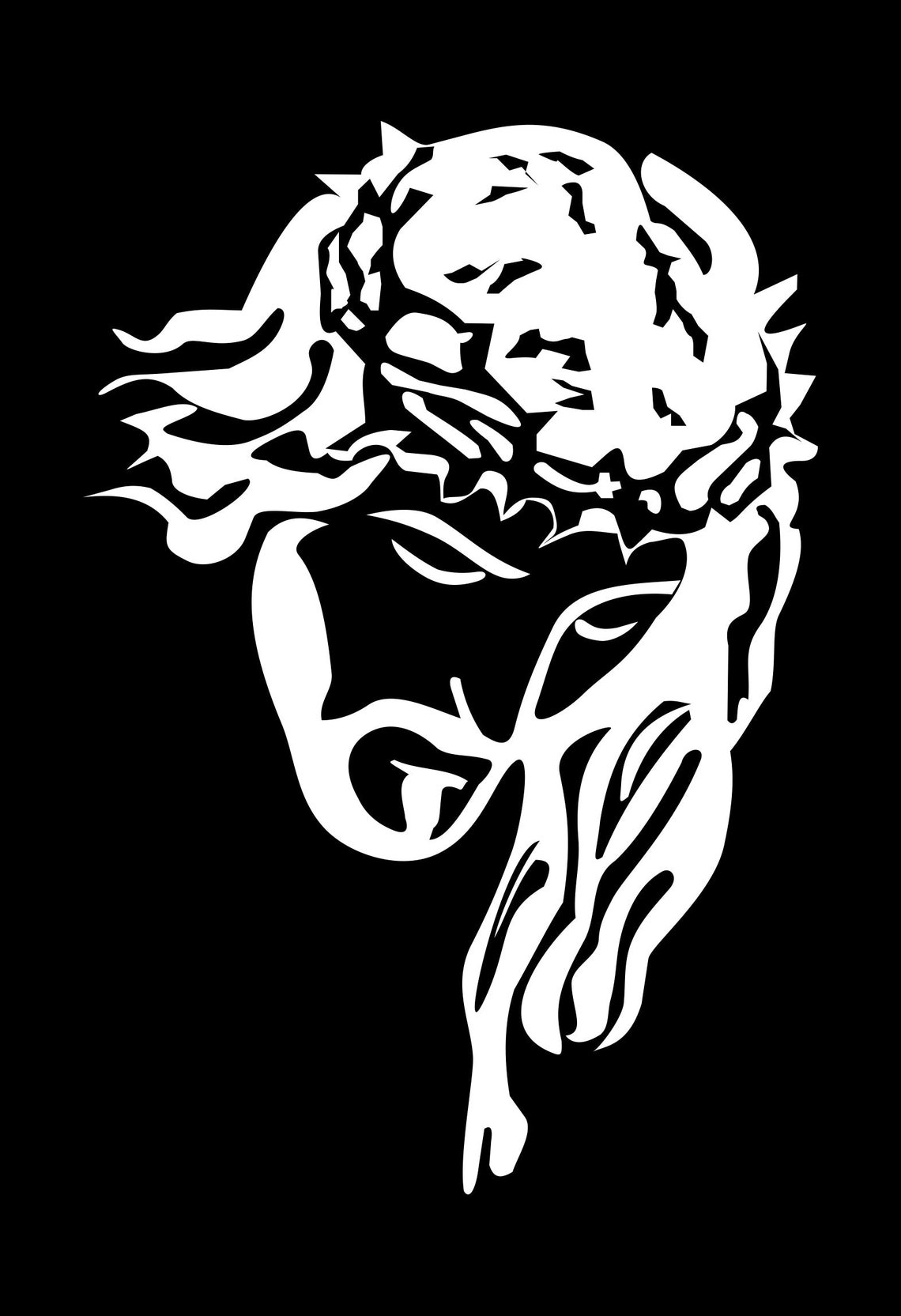 Jesus Face Decal Faith Decal, Jesus, Christian Sticker, Faith, Vertical ...