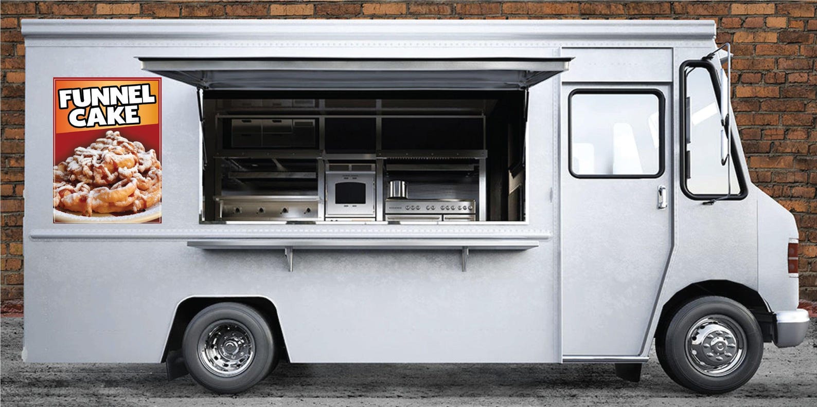 Funnel Cake Decal Window Sticker Food Truck Concession Vinyl Restaurant ...