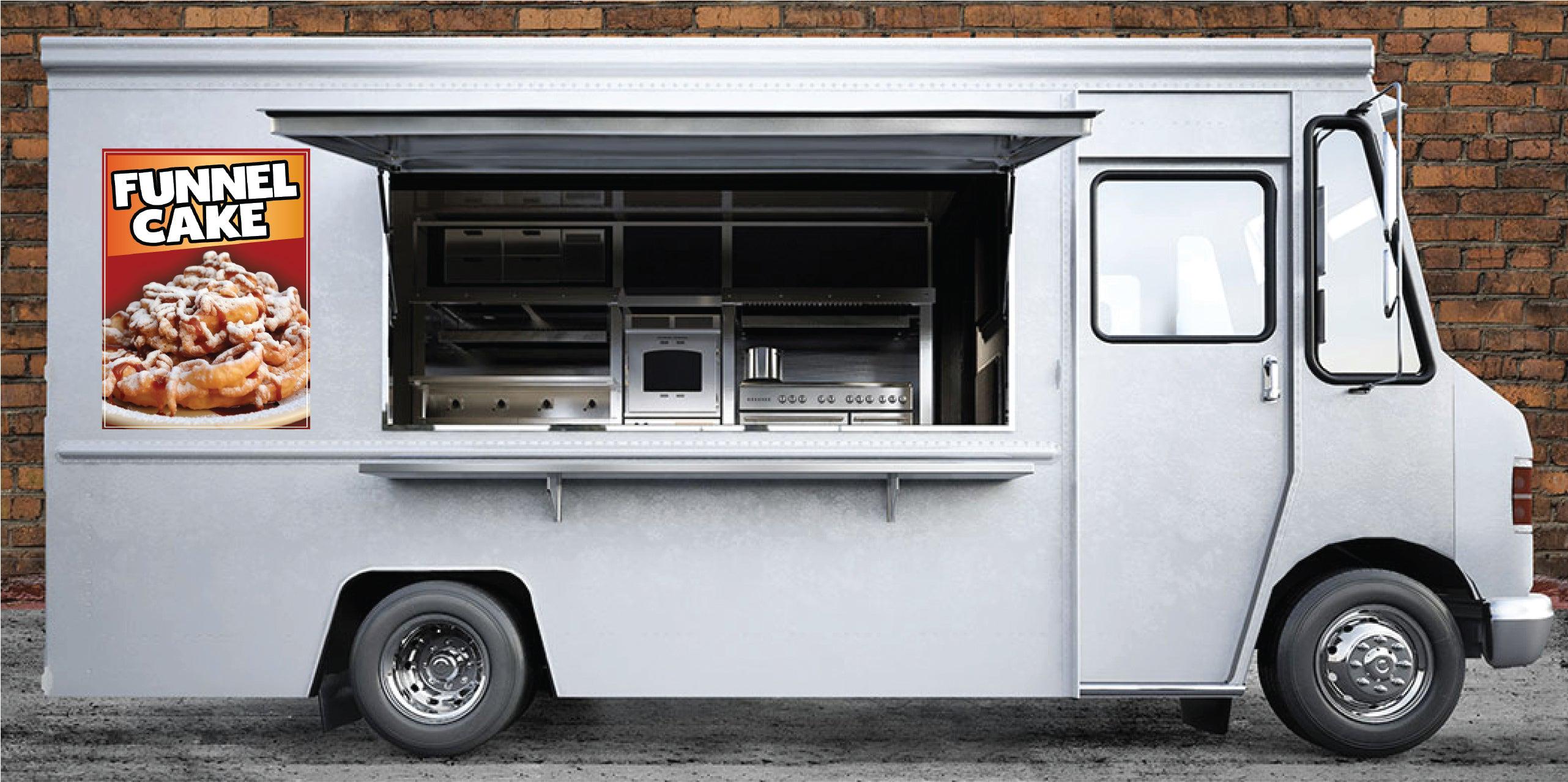 Funnel Cake Decal Window Sticker Food Truck Concession Vinyl Restaurant ...