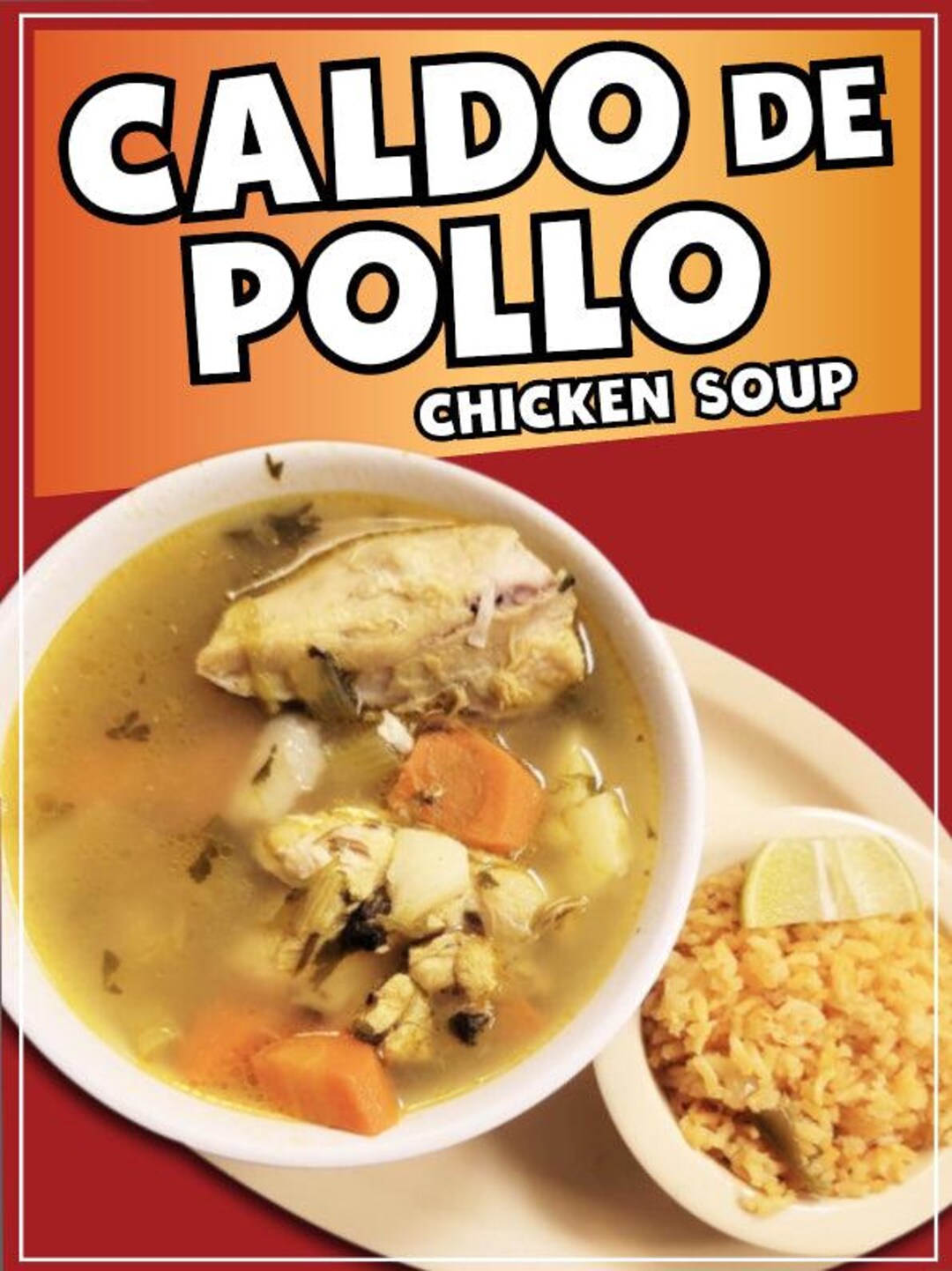 Caldo De Pollo Sticker Window Decal Truck Concession Vinyl Restaurant ...