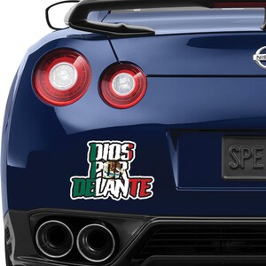 Dios Por Delante Decal Car Window Vinyl Sticker Mexican Flag Trucking Sticker - Etsy