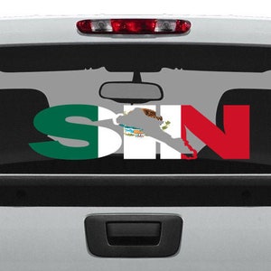 Sinaloa Letters Decal Car Window Laptop Map Vinyl Sticker Mexico SIN ...