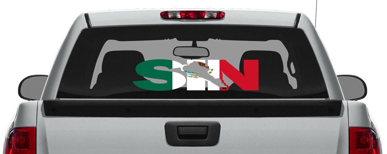 Sinaloa Letters Decal Car Window Laptop Map Vinyl Sticker Mexico SIN ...