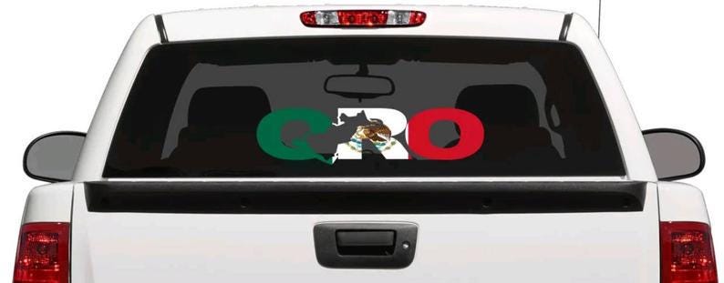 Queretaro Letters Decal Car Window Laptop Map Vinyl Sticker Mexico Qro ...