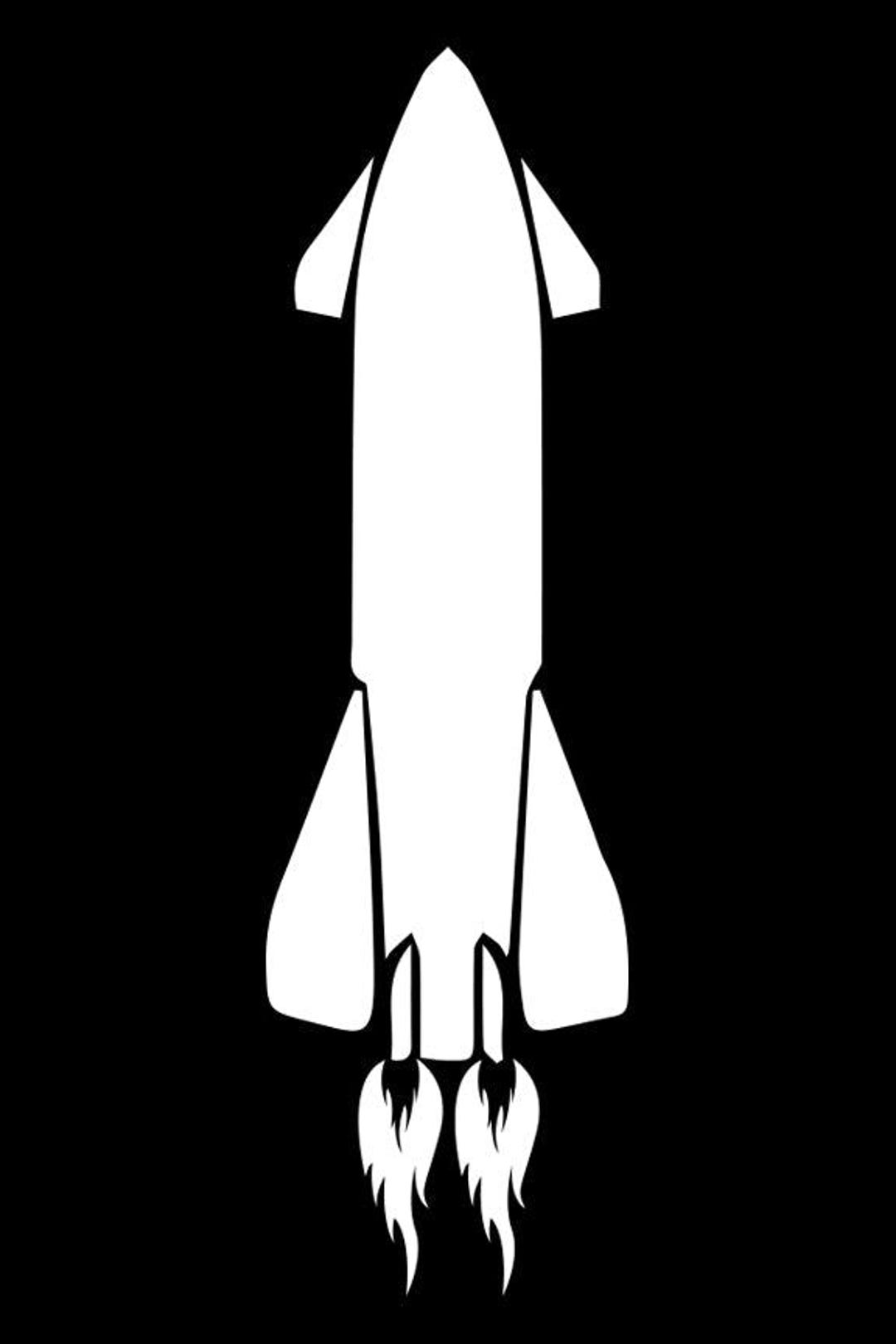 Starship Decal Rocket Space Shuttle Spaceship Decal Sticker Wall Car ...