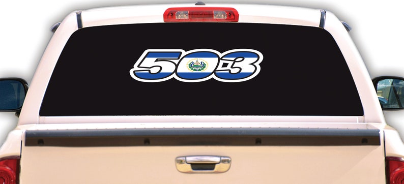 503 Area Code Decal Car Window Laptop Vinyl Sticker El Salvador Guanaco ...